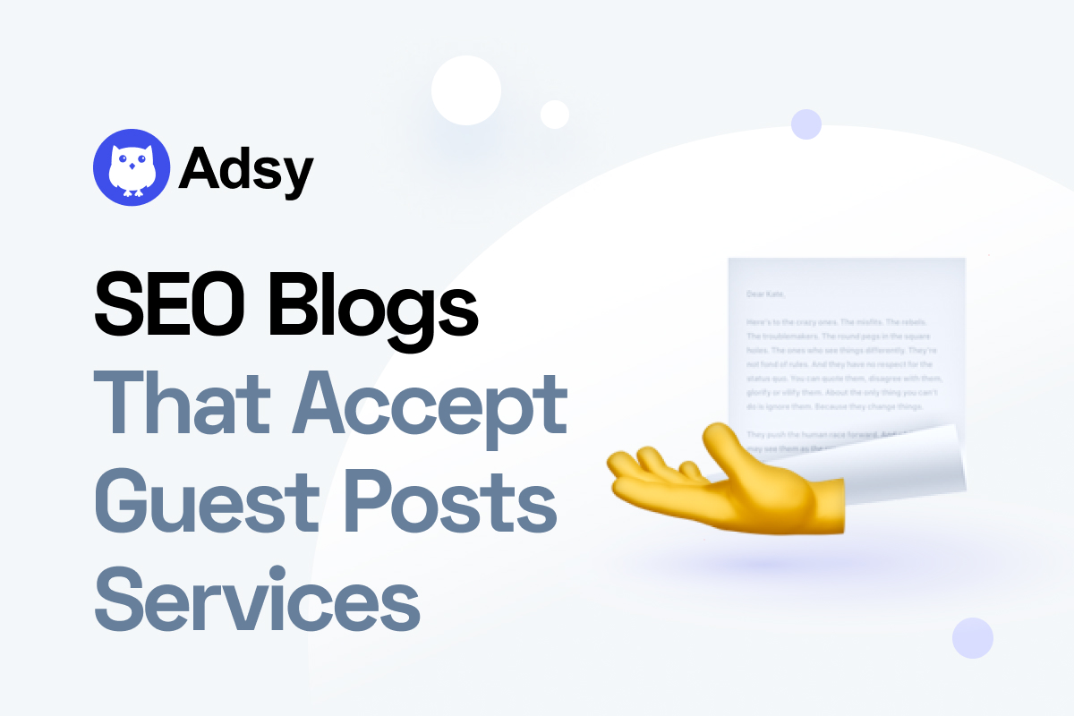Write For Us | SEO Guest Posting - Adsy